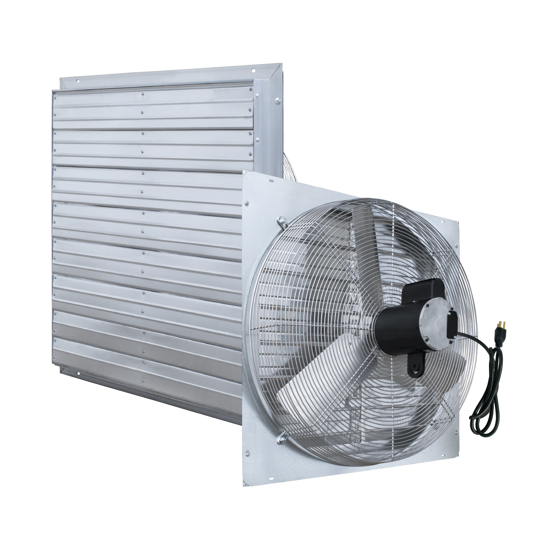 Greenhouse Shutter Fan 20" With Cord, 1PH, 1/10HP, 115V, 1SP, Aluminum