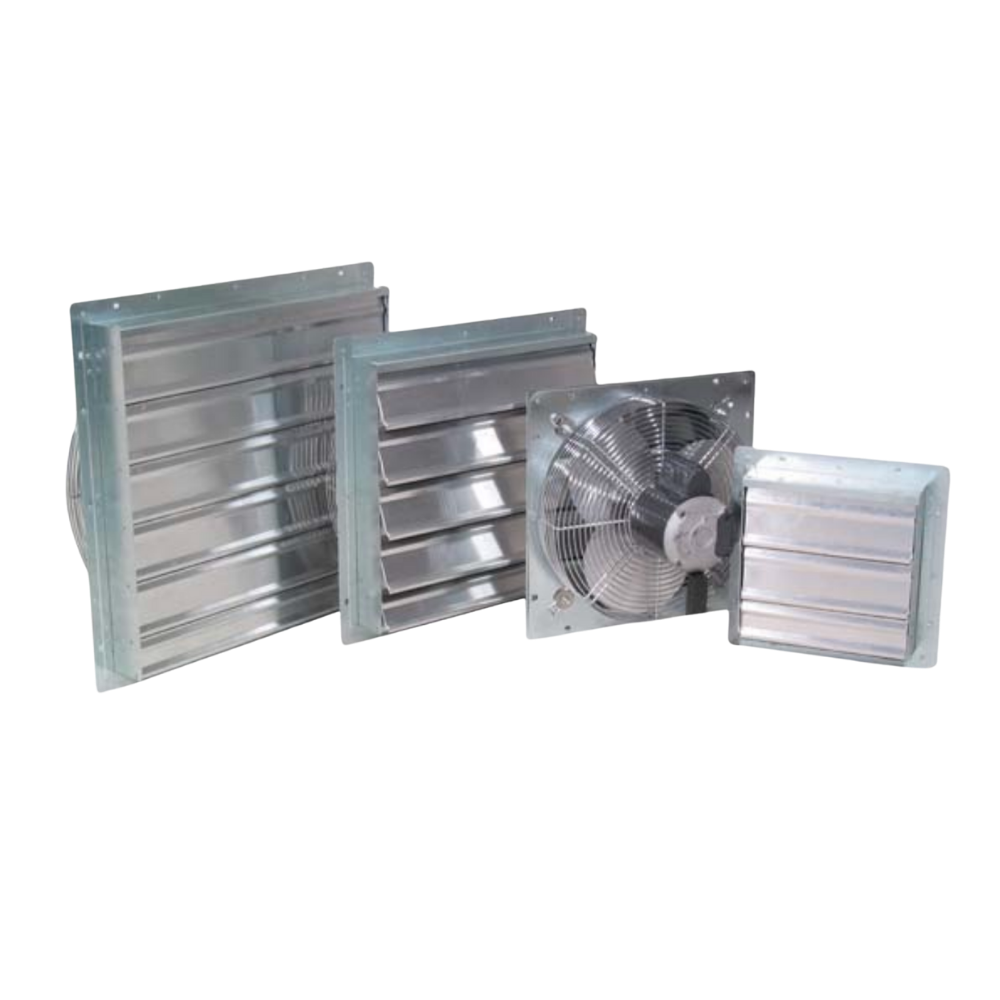 Greenhouse Shutter Fan 20" No Cord, 1PH, 1/10HP, 115/230V, 1SP, Alumin